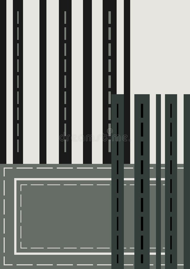 Abstract Geometry Design Element. Rectangles and Lines in Shades of ...