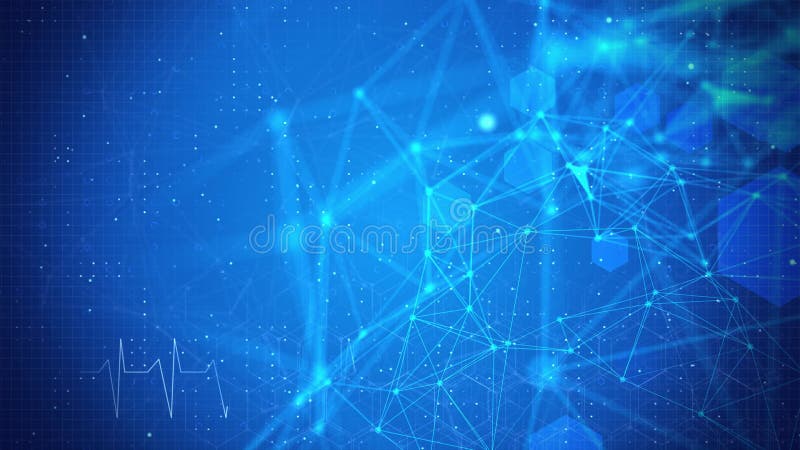 Abstract Geometry Medical Wireframe Network Connecting Dot Space 3D ...