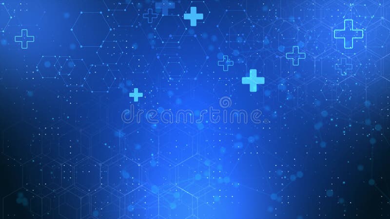 Abstract Geometry Medical Wireframe Network Connecting Dot Space 3D ...