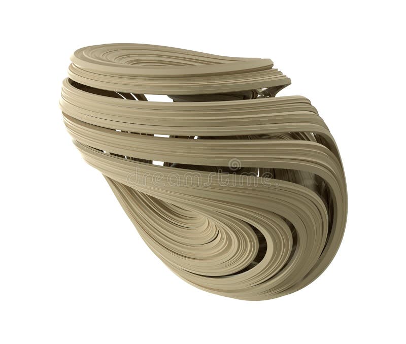 Abstract Geometry with Flowing Curved Lines Isolated on White Stock ...