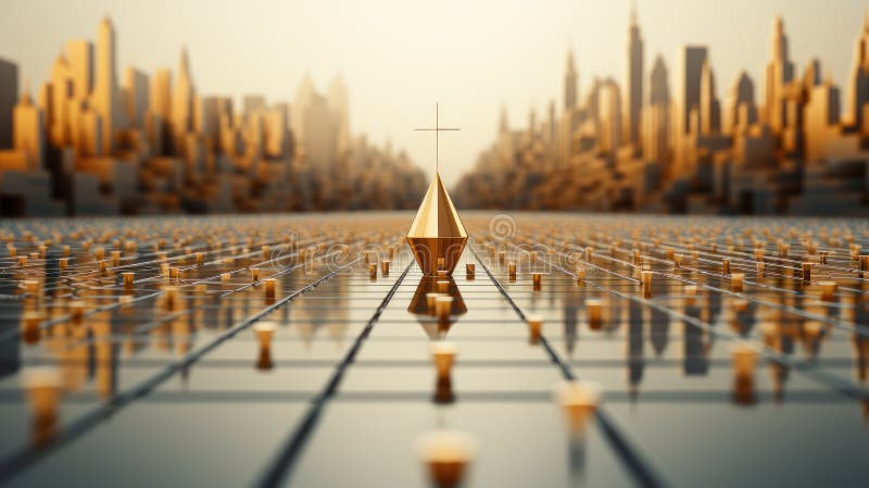 Abstract Geometry: an Intriguing Interplay of Shapes Stock Illustration ...