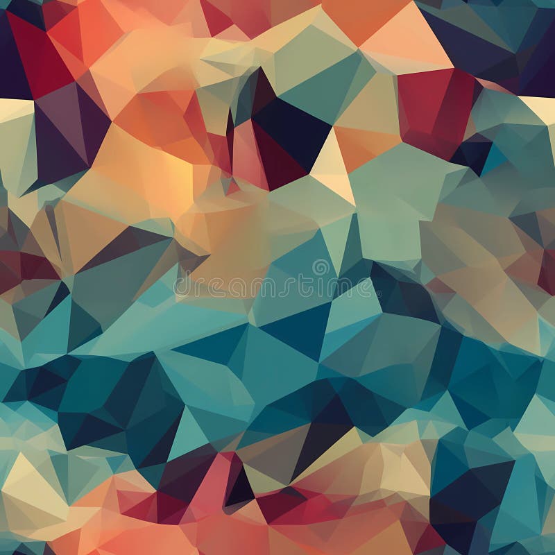 Abstract Geometry: Low Poly Triangulated Background. AI Generated ...