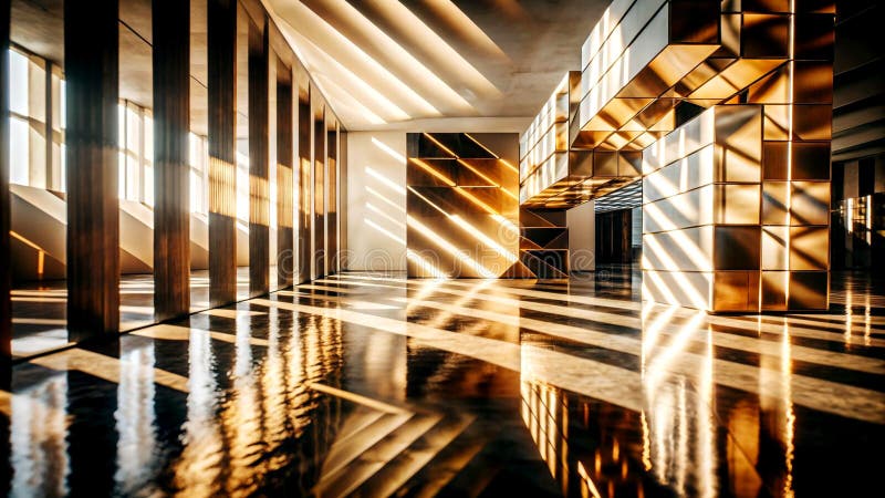 Abstract Geometry a Play of Light and Shadow on Geometric Forms in a ...
