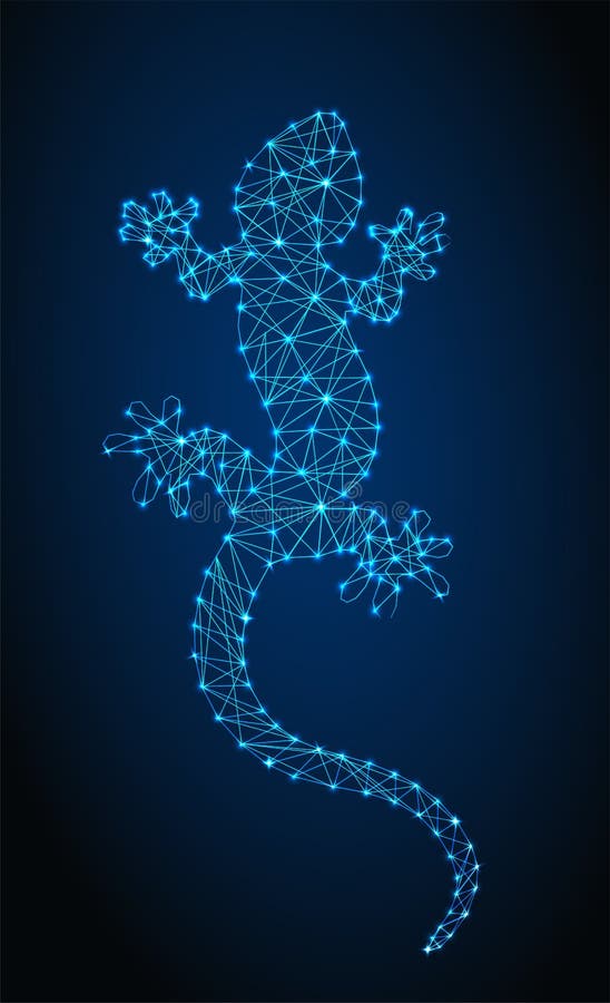 Abstract Geometry Polygonal Lizard. Low Poly Vector Illustration Like ...