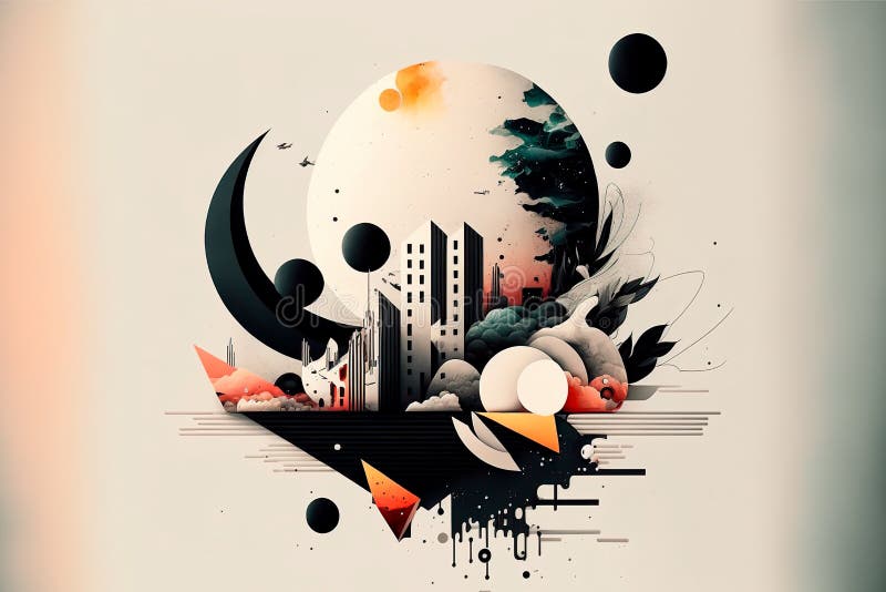 Abstract Geometry Posters with Minimal Architectural Elements ...