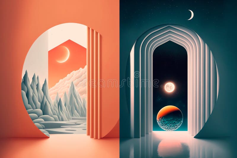 Abstract Geometry Posters with Minimal Architectural Elements ...