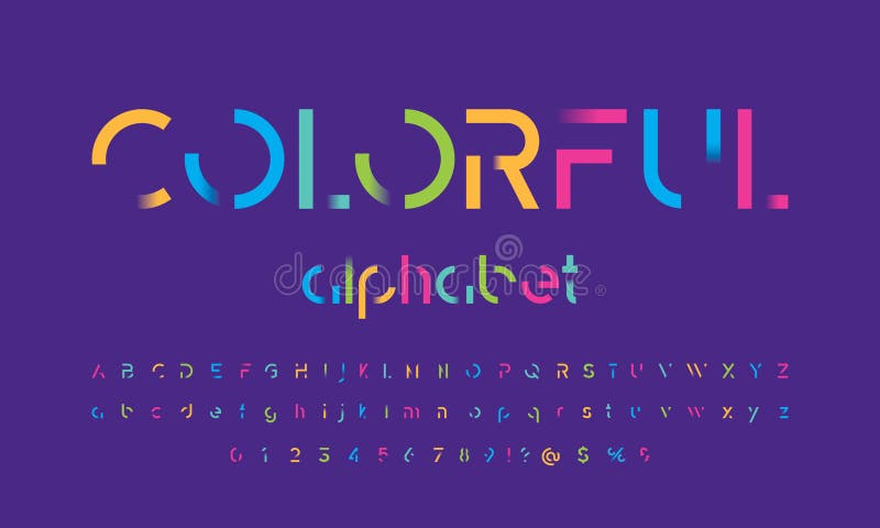Vector of Modern Abstract Font Stock Vector - Illustration of ...