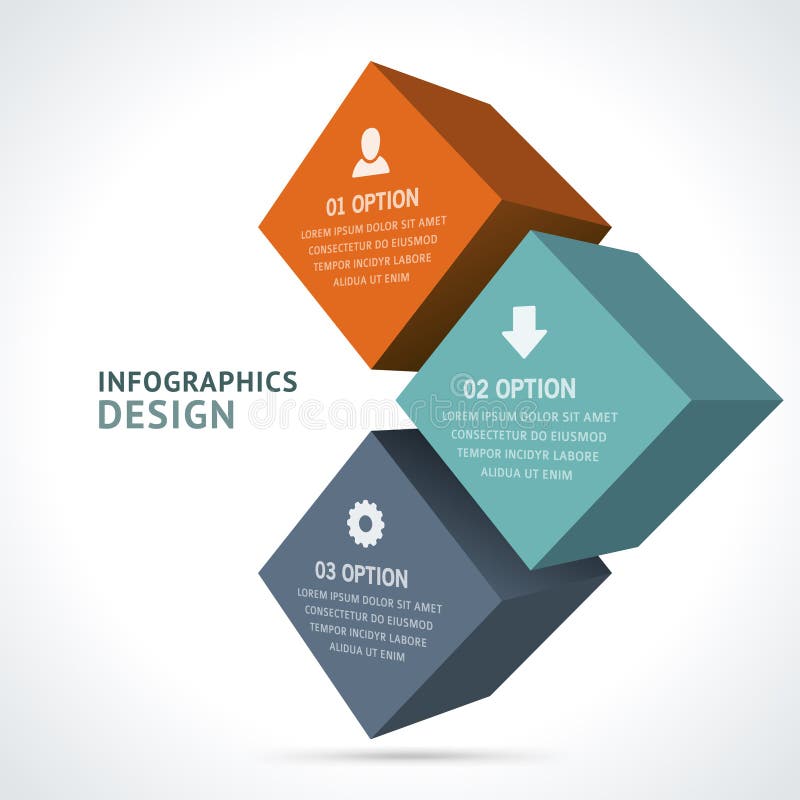 Abstract Geometry Shape Angled Rhombus Squared Infographics Design ...