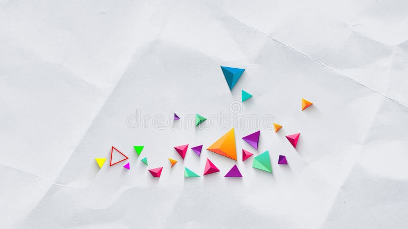 Abstract Geometry Shape Background. Colorful Pieces of Triangles Shape ...