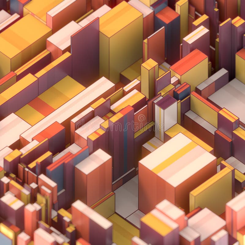 Abstract Geometry Shape Background. Digital Technology 3d Rendering ...