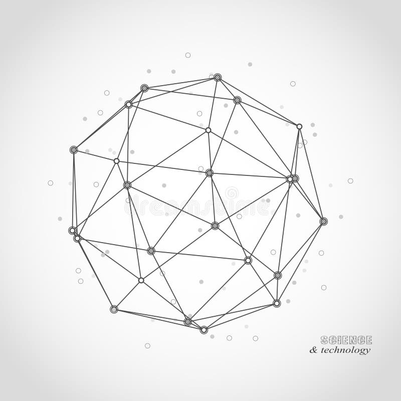 Abstract geometry shape stock vector. Illustration of molecular - 163923534