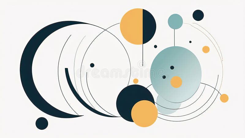 Abstract Geometry with Soft Dots and Balanced Design Stock Illustration ...