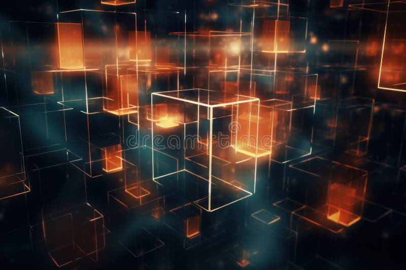 Abstract Geometry in Space, Geometric Shapes Floating in Three ...