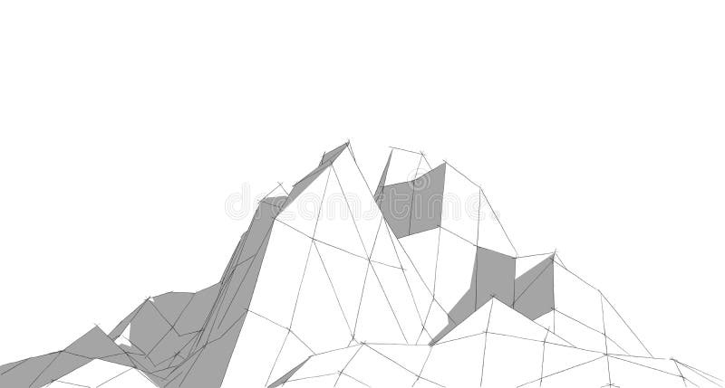 Abstract Terrain Sketch,Illustration Stock Illustration - Illustration ...