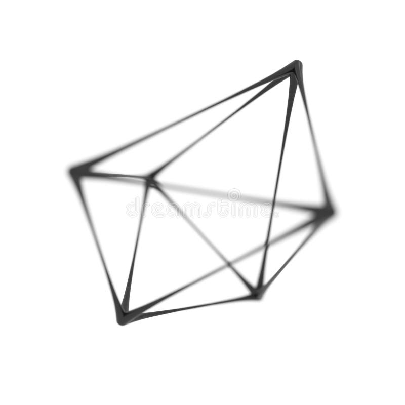 Wire Polygon Network on White Background Stock Illustration ...