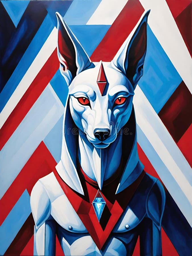 Abstract Geometry of the Wolf or Anubis Monster Stock Illustration ...