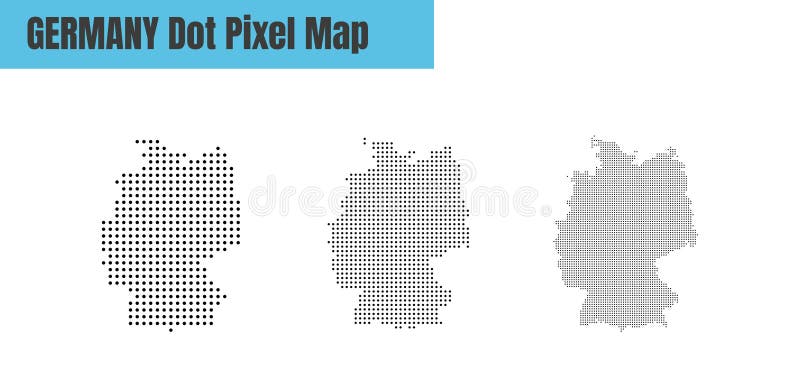 Abstract Germany Map with Dot Pixels Spot Modern Concept Design ...