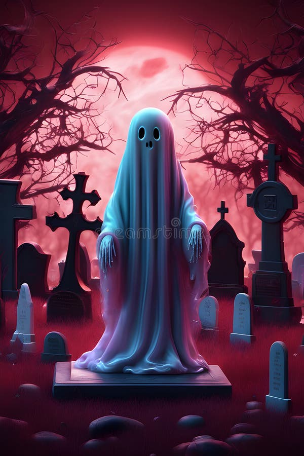 Abstract Ghost Sheet Fabric White Spirit 3d Render Stock Illustration ...