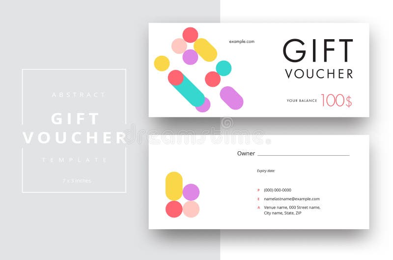 Abstract Gift Voucher Card Template. Modern Discount Coupon or ...