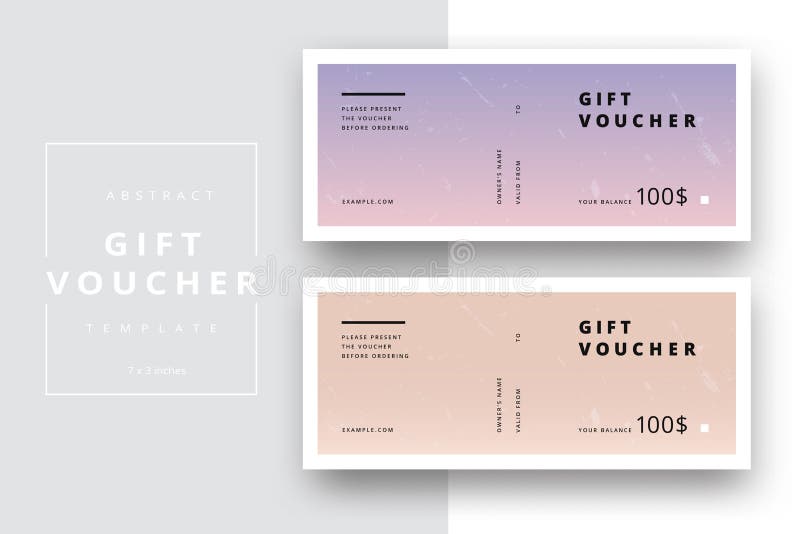 Abstract Gift Voucher Card Template. Modern Discount Coupon or ...
