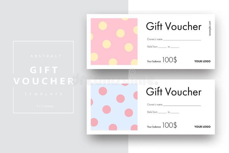 Abstract Gift Voucher Card Template. Modern Discount Coupon or ...