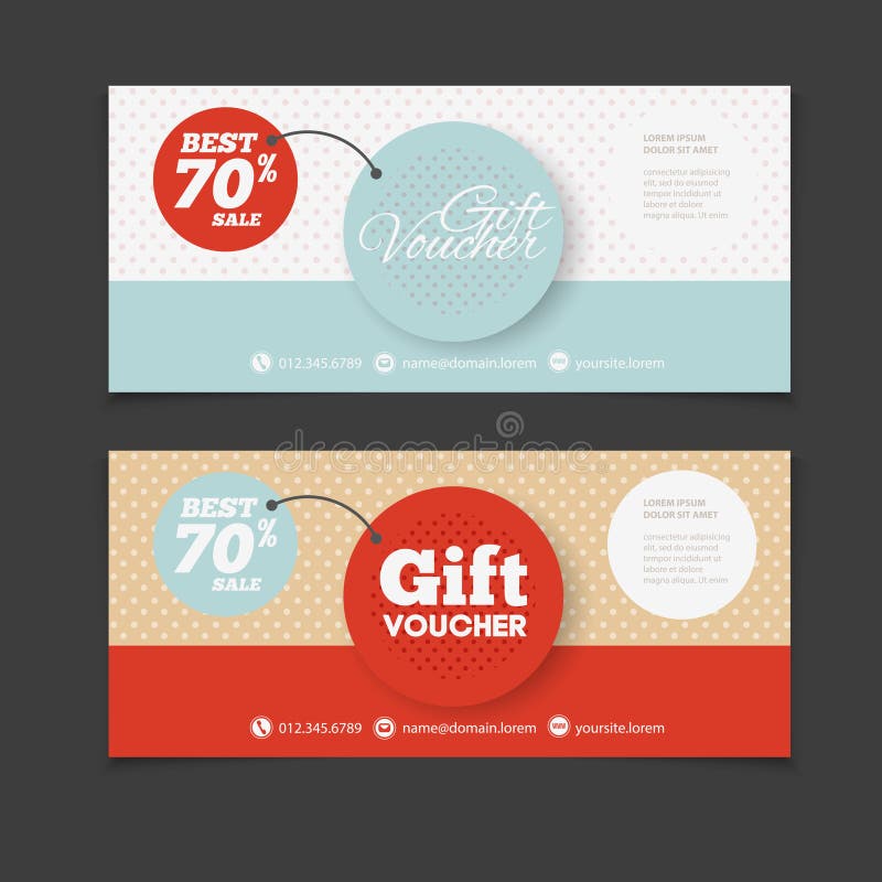 Abstract Gift Voucher or Coupon Design Template. Voucher Design, Blank ...