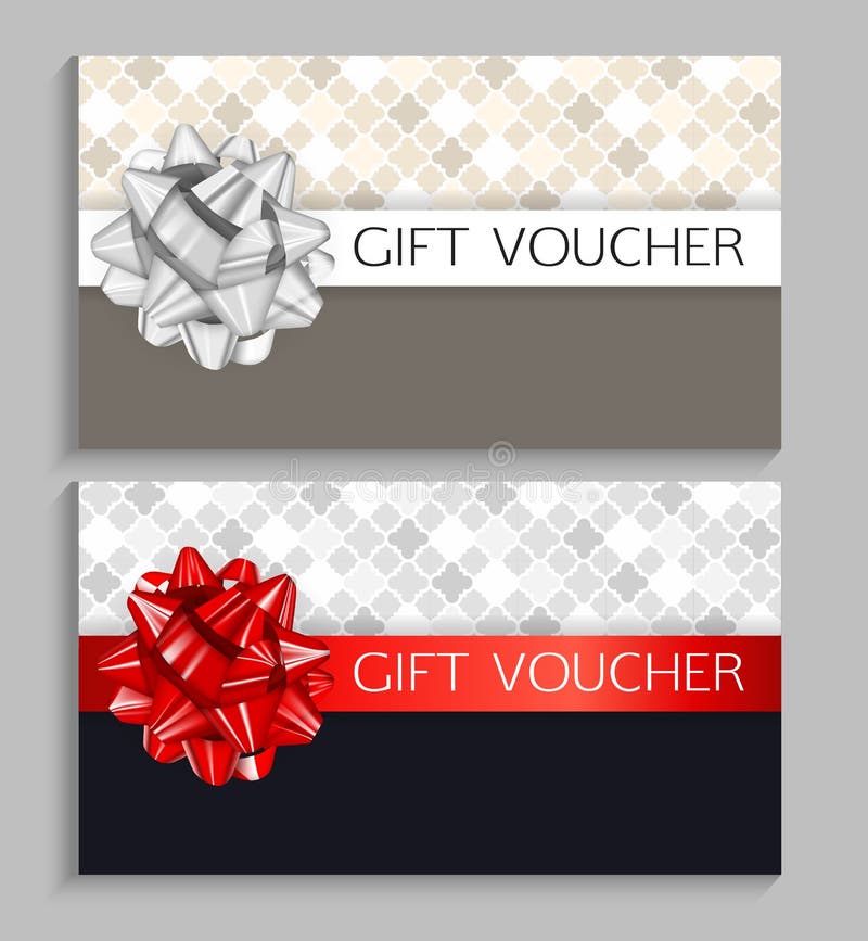 Abstract Gift Voucher Template Vector Illustration Stock Illustration ...