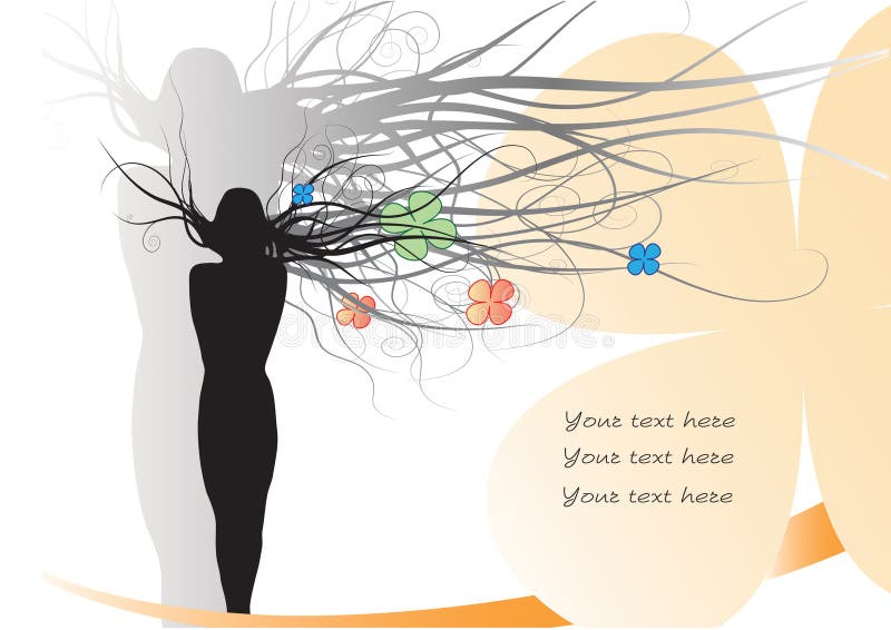 Abstract girl stock vector. Illustration of airborne - 68501815