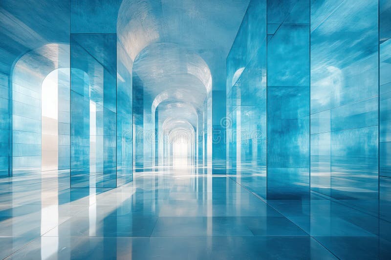 Abstract Glass Architectural Collage: a Blend of Modern Structures in a ...