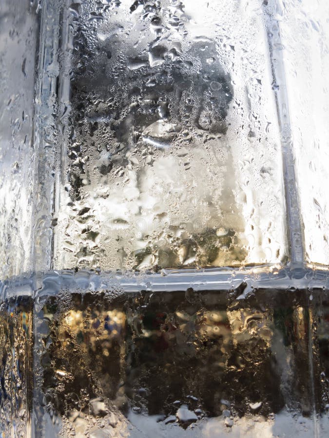 Abstract Glass Background - Water Condensation on the Cold Glas Stock ...
