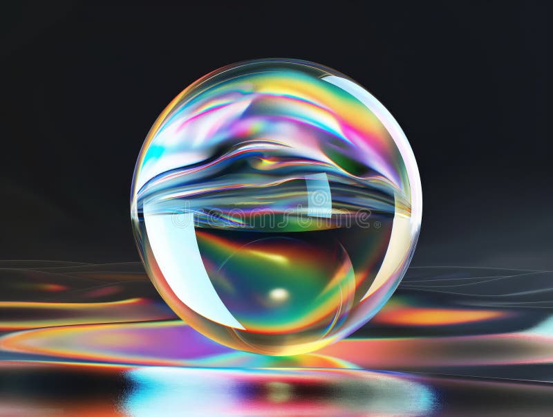 Abstract Glass Ball with Colored Material Stock Photo - Image of ...