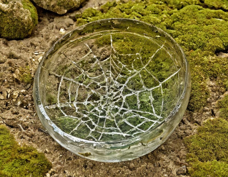 Abstract Glass. Glass Balls on the Ground, Multicolored , Shards ...