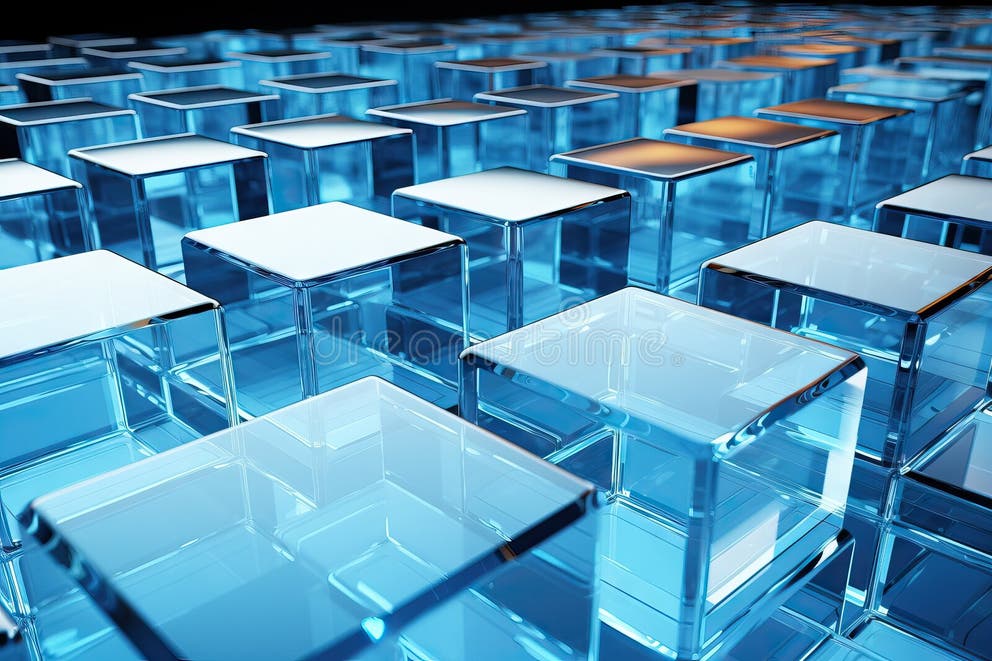 Abstract Glass Cubes Background Stock Photo - Image of perspective ...