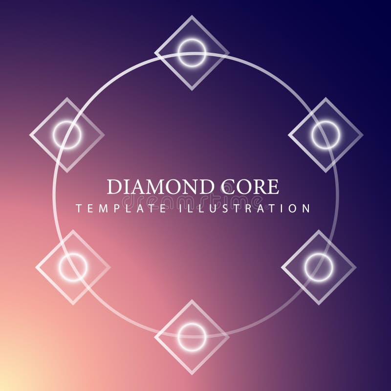 Abstract Glass Diamonds. Modern Gradient Template Layout Design with ...