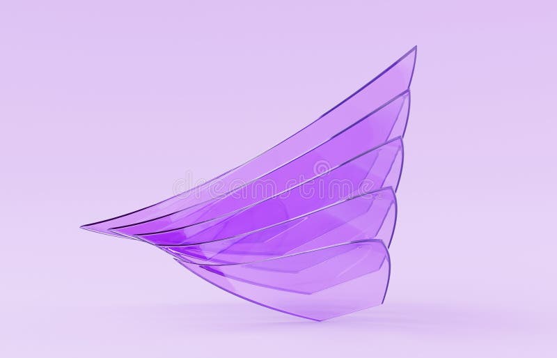 Abstract Glass Multilayer Purple Background 3d Render. Transparent ...