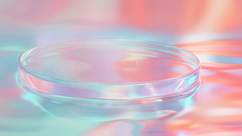 Abstract Glass Podium on Vibrant Pastel Background for Modern Display ...