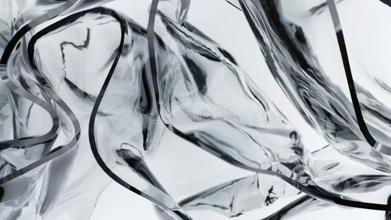 Abstract Glass Reflective Ribbon Surfaces. Stock Video - Video of ...