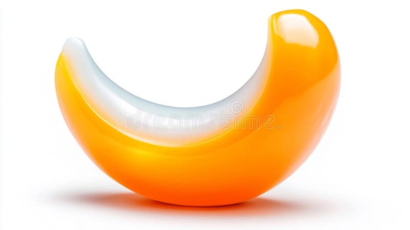 Abstract Glass Sculpture in the Shape of a Curved Object Stock ...