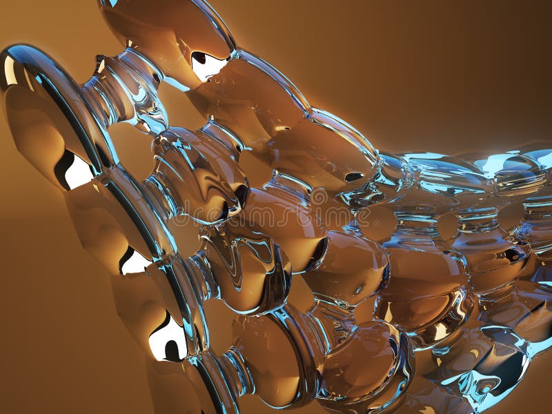 Abstract Glass Shape with Warm Lighting Stock Illustration ...