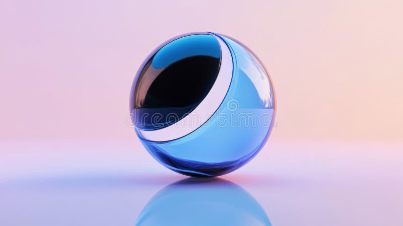 Abstract Glass Sphere Reflection Purple Pink Gradient Background Stock ...