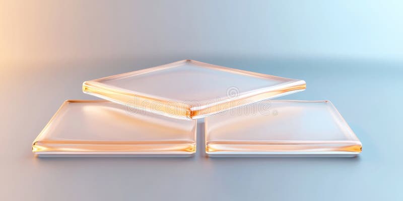 Abstract Glass Squares Gradient Light Creating Modern Geometric Design ...