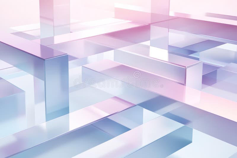 Abstract Glass Structure Creating a Complex Geometric Pattern Stock ...