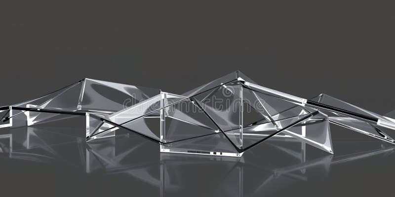 Abstract Glass Structure Design Modern Architecture Crystal Geometric ...