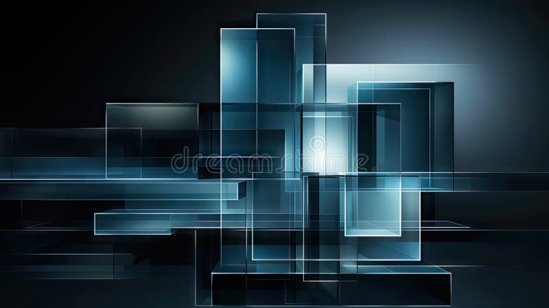 Abstract Glass Structures, Concept of Technology, Modern Design Stock ...