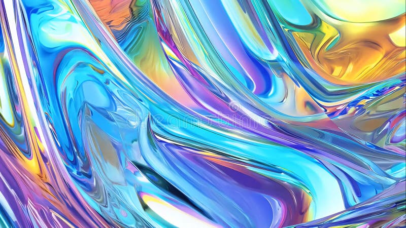 Abstract Glass Texture with Refracted Light in Rainbow Hues Stock ...