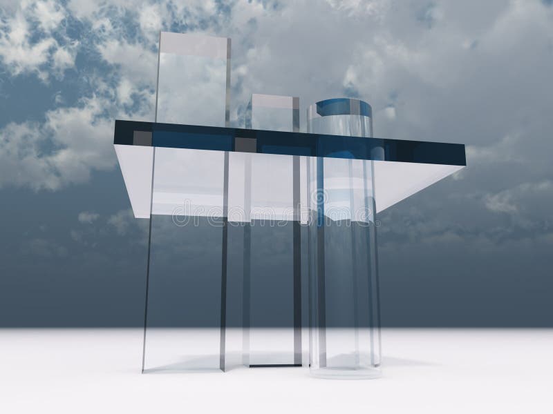 Abstract glass tower stock illustration. Illustration of dark - 10823211