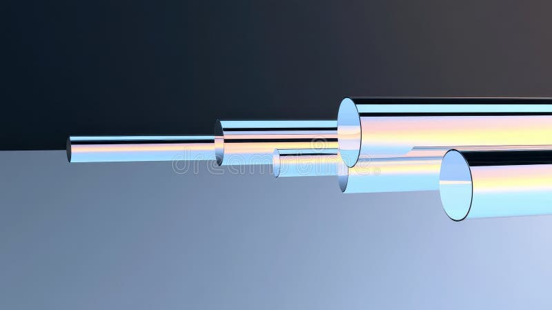 Abstract Glass Tubes Gradient Light Reflection Against Background Stock ...