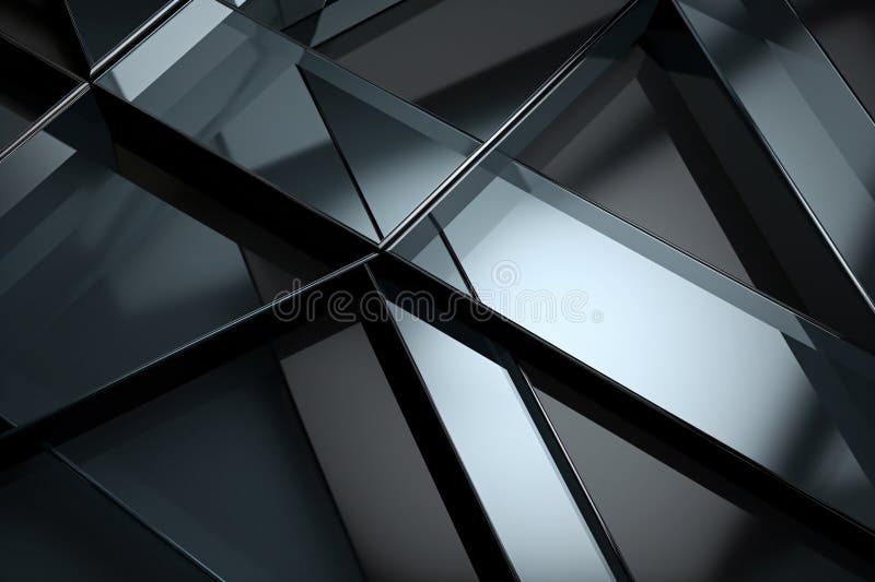 Abstract Glass Wall Background with Diagonal Overlapping Mirror Sheets ...