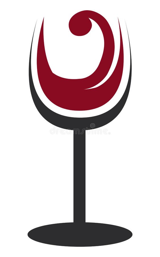 Abstract Glass of Wine, Graphic Stock Illustration - Illustration of ...