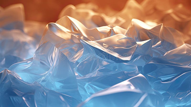 Abstract Glassy Blue Waves stock illustration. Illustration of ...